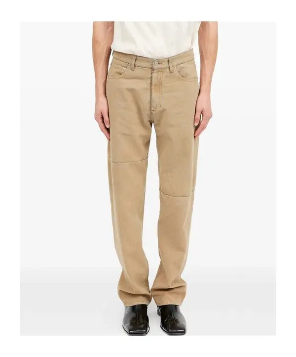 MAISON MARGIELA Straight Leg Jeans With Logo Patch