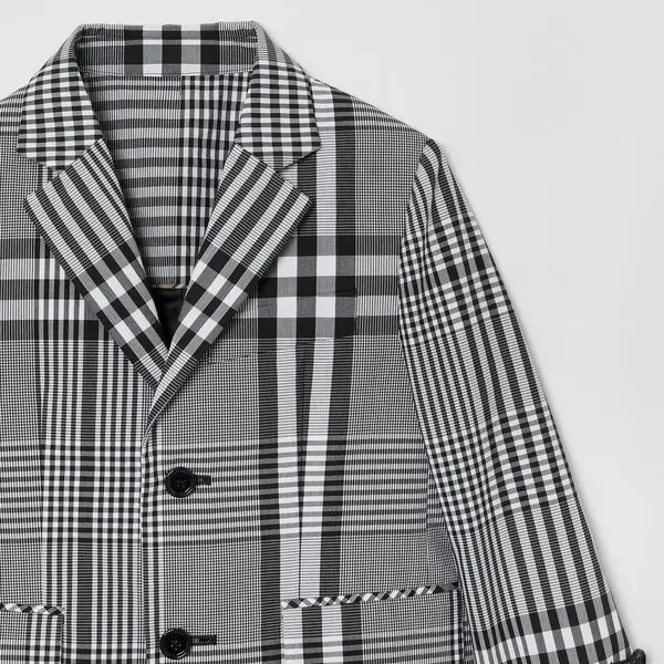 Burberry Single-breasted Checked Blazer