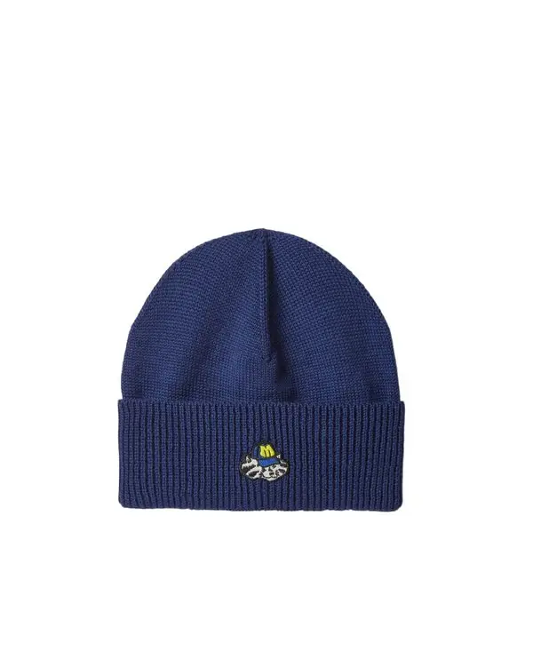 MSGM Logo Patch Beanie - Blue