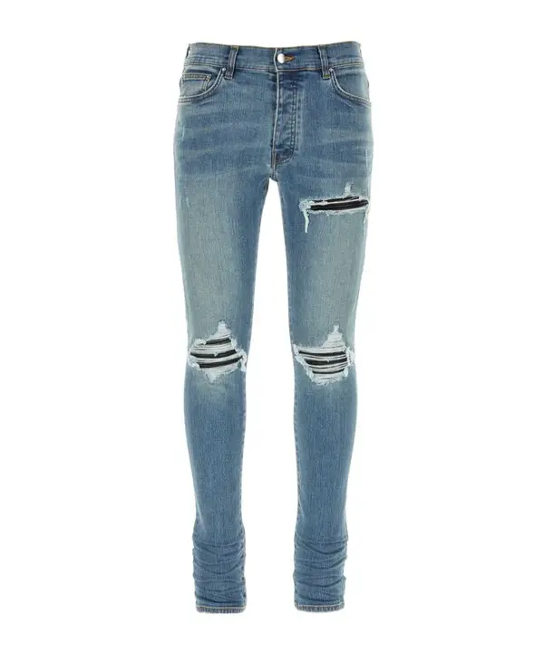 Amiri Belt-loop Jeans With Knee Slits - Blue