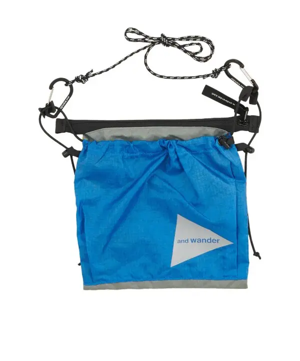 AND WANDER Nylon Ripstop Shoulder Bag - Blue/yellow