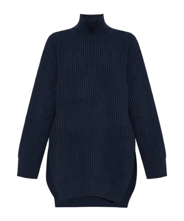 JIL SANDER Roll Neck Knitted Jumper - Black