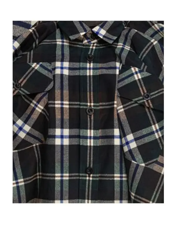 Sacai Plaid Shirt Dress With Ruffled Details
