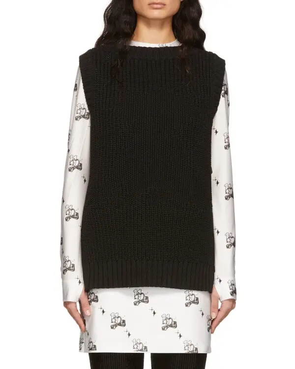 We11Done Ribbed Knitted Vest