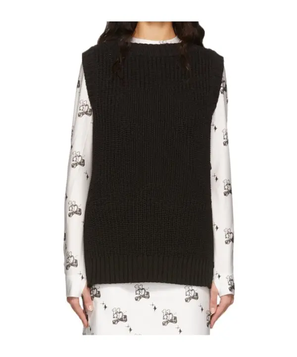 We11Done Ribbed Knitted Vest