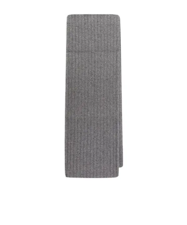Dolce & Gabbana Ribbed Knit Scarf - Grey