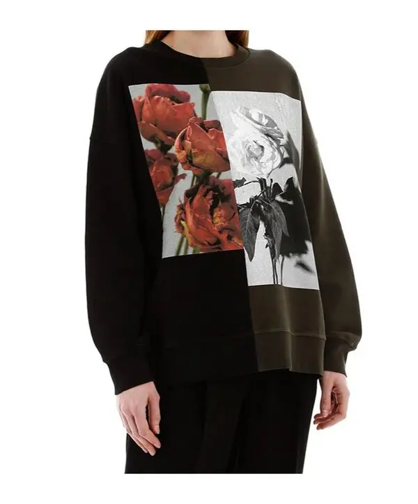Alexander McQueen Rose Printed Sweatshirt