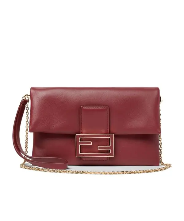Fendi Mamma Baguette Pouch - Red