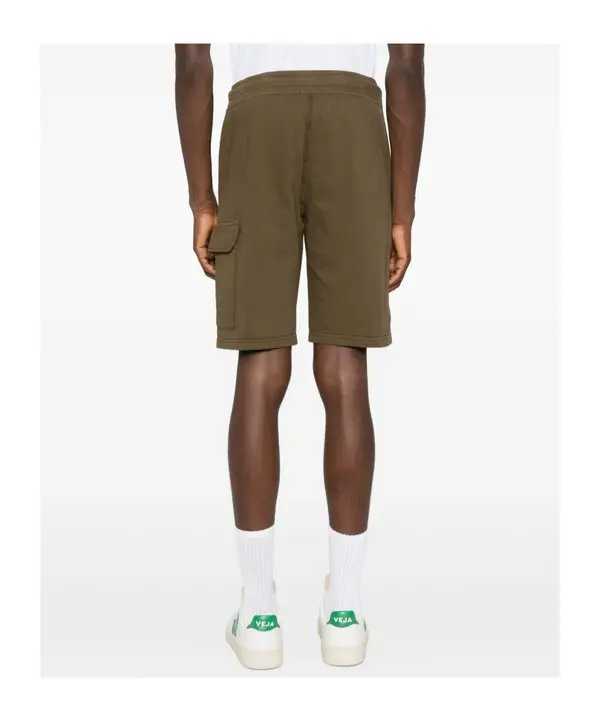 C.P. COMPANY Light Fleece Cargo Sweatshorts - Green