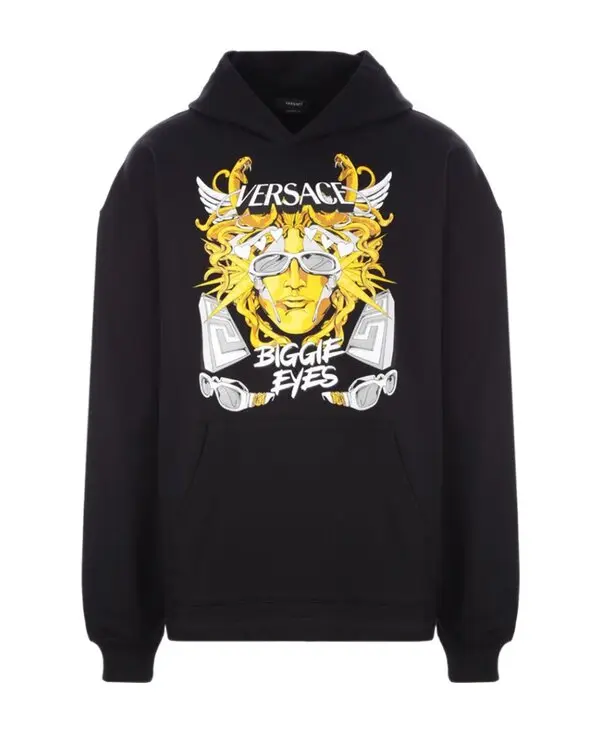 Versace Medusa Biggie Logo Print Pullover Hoodie