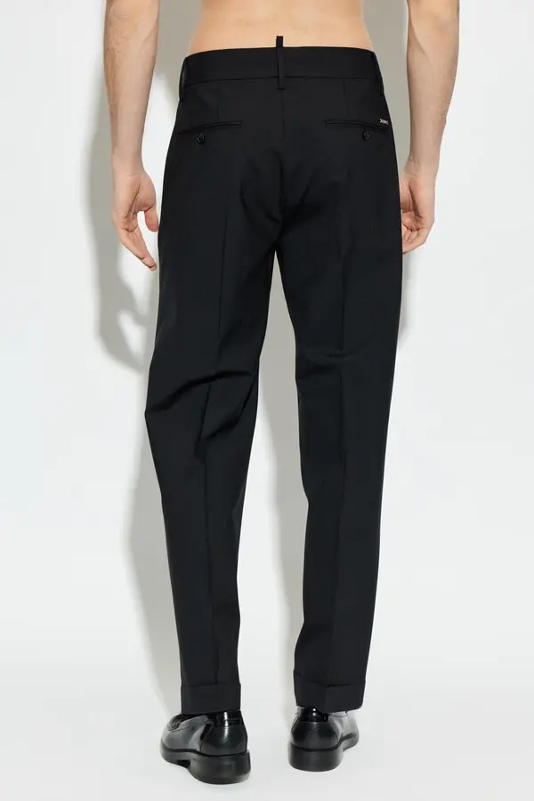 Dsquared2 Pleated Tailored Trousers - Black