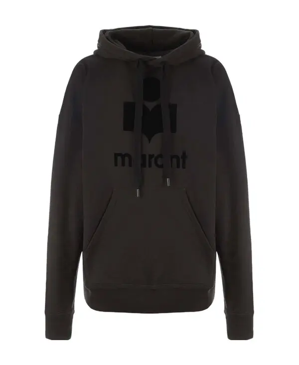 Isabel Marant Étoile Mansel Logo Printed Hoodie - Black