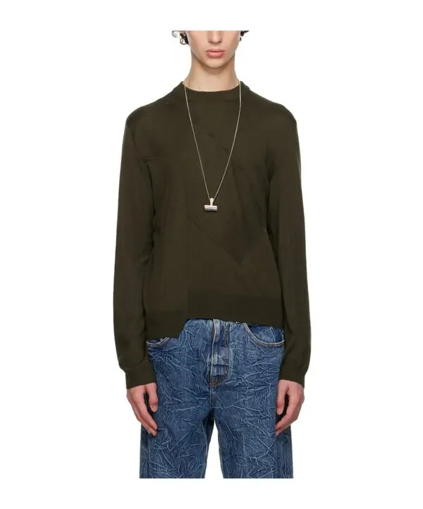 MAISON MARGIELA Panelled Asymmetrical Hem Jumper