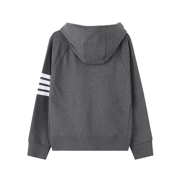 Thom Browne Zip-up Hoodie With Four-bar Stripes - No