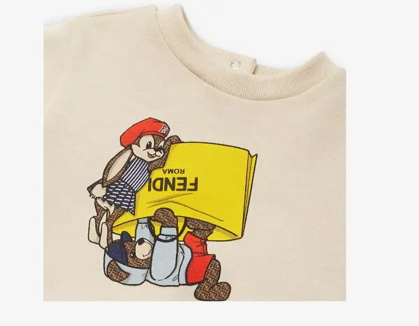 Fendi Crewneck Sweatshirt With Printed Detail