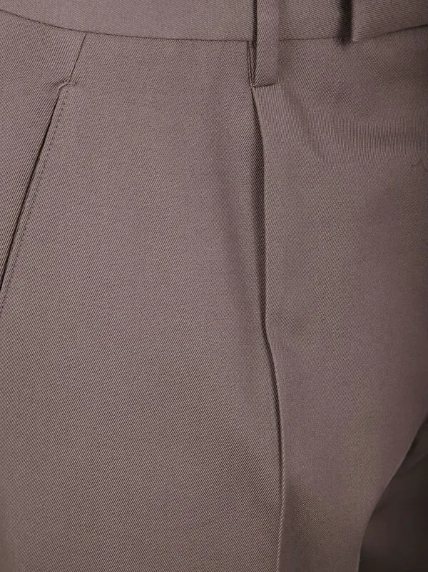 Zegna Tailored Pleat Detailed Trousers - Brown