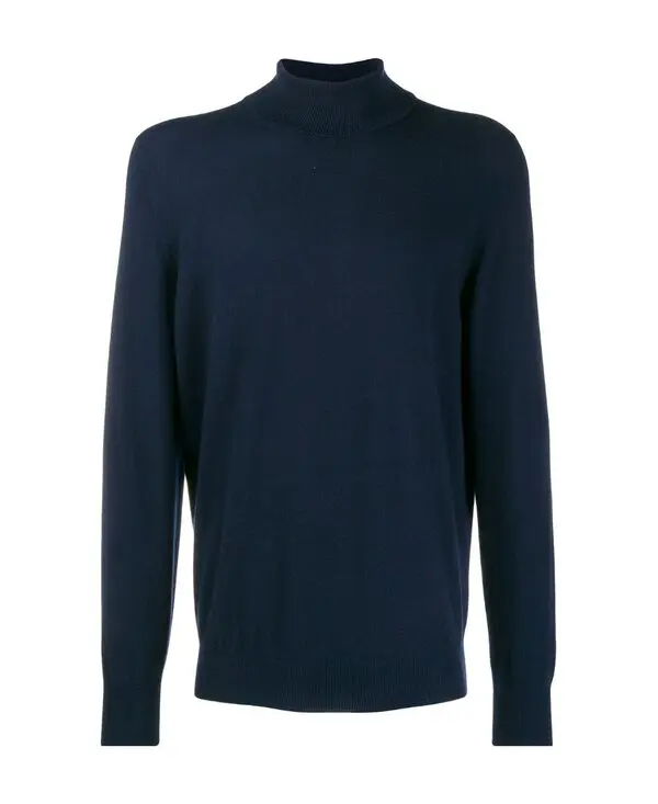 Brunello Cucinelli Long-sleeved Cashmere Turtleneck Jumper - Navy Blue