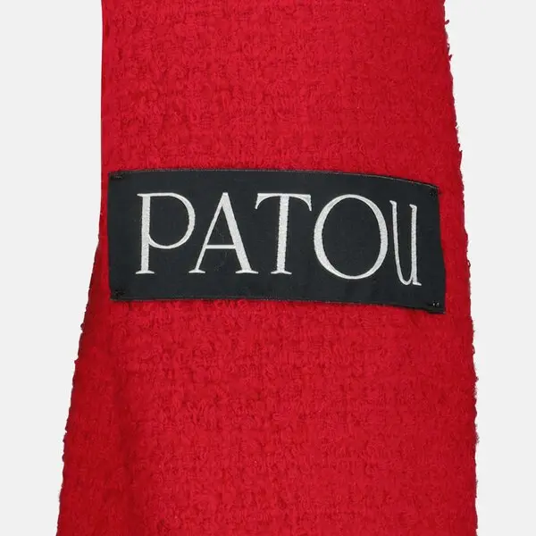 PATOU Belted Buttoned Cropped Jacket - Red