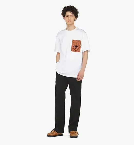 Mcm Interwoven Lettered Pocket T-shirt
