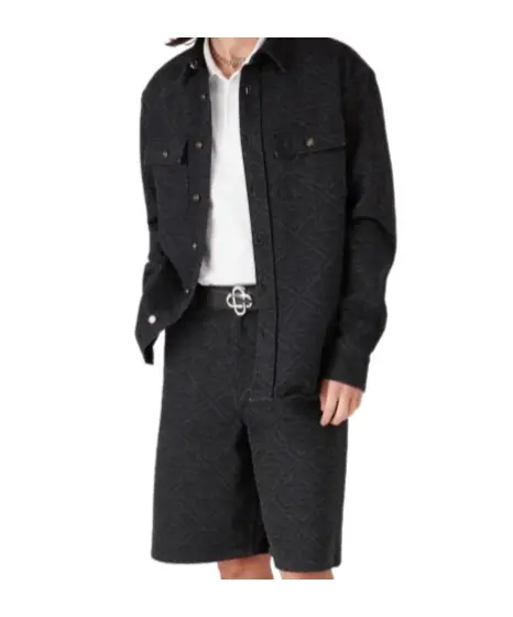 Casablanca Laser Long Sleeve Denim Shirt