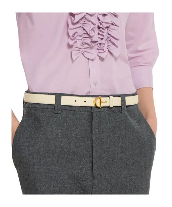 Gucci Thin Belt With Half-horsebit Buckle - Black