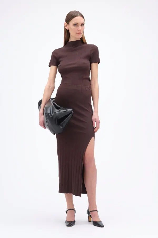 REMAIN BIRGER Christensen Side Slit Midi Skirt