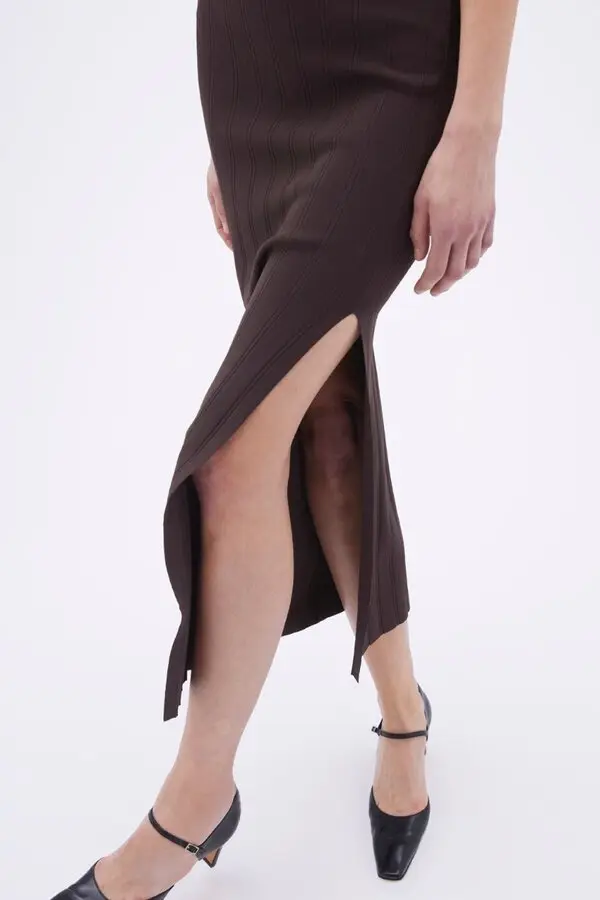 REMAIN BIRGER Christensen Side Slit Midi Skirt