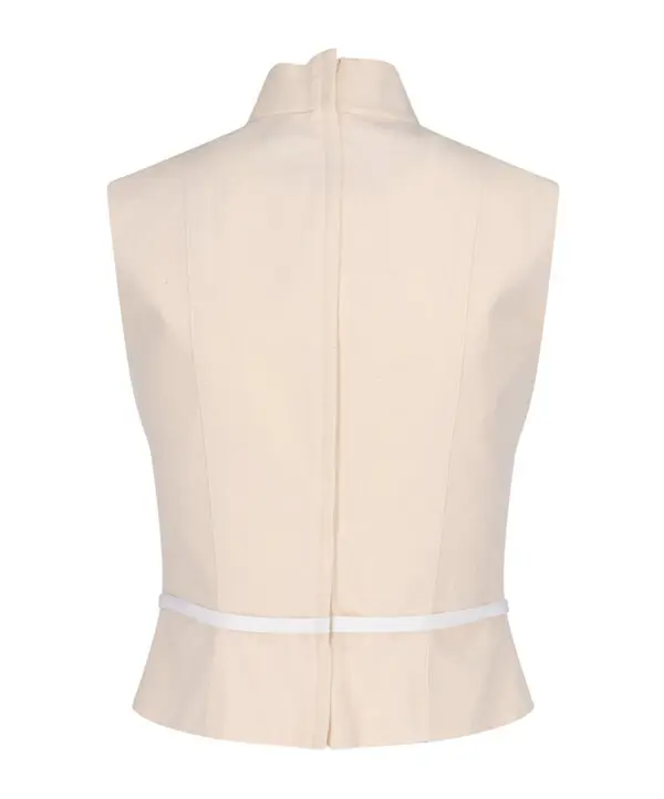 Moschino High Neck Sleeveless Top - Nude