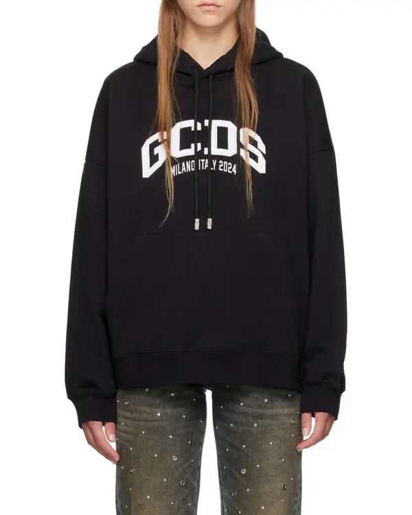 Gcds Lounge Logo Cotton Hoodie