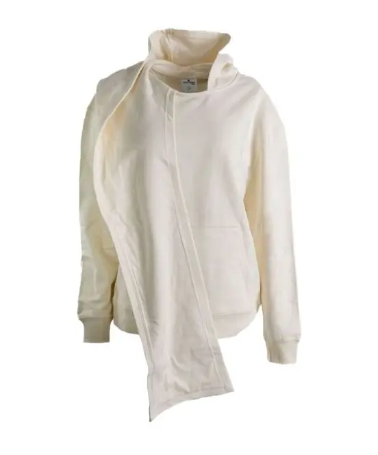 COURREGES Asymmetrical Neck Sweatshirt - White