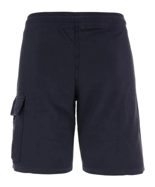 C.P. COMPANY Light Fleece Cargo Sweatshorts With Lens Detail - Black