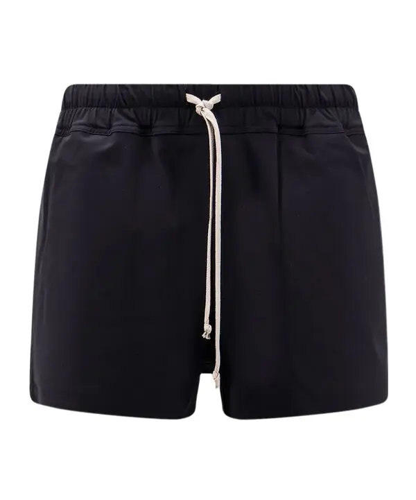 Rick Owens Boxer Swimmer Shorts With Drawstring Waist - Black