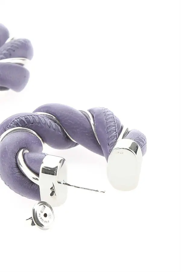 Bottega Veneta Twist Sterling-silver Earrings - Purple