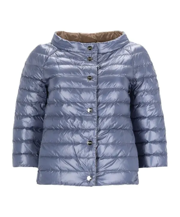 Herno Reversible Padded Jacket With Snap Closure - Blue