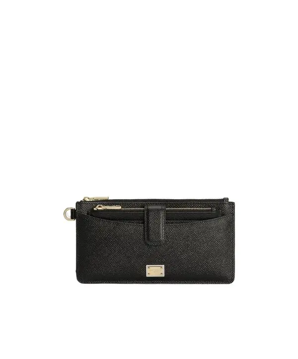 Dolce & Gabbana Dolce Gabbana Dauphine Logo Plaque Card Holder - Black