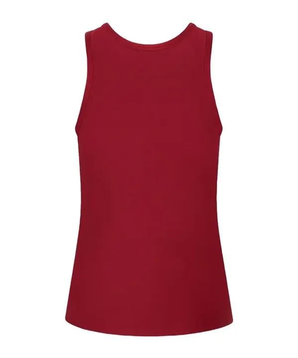 Rabanne Sleeveless Crewneck Top With Piercing Detail - Red