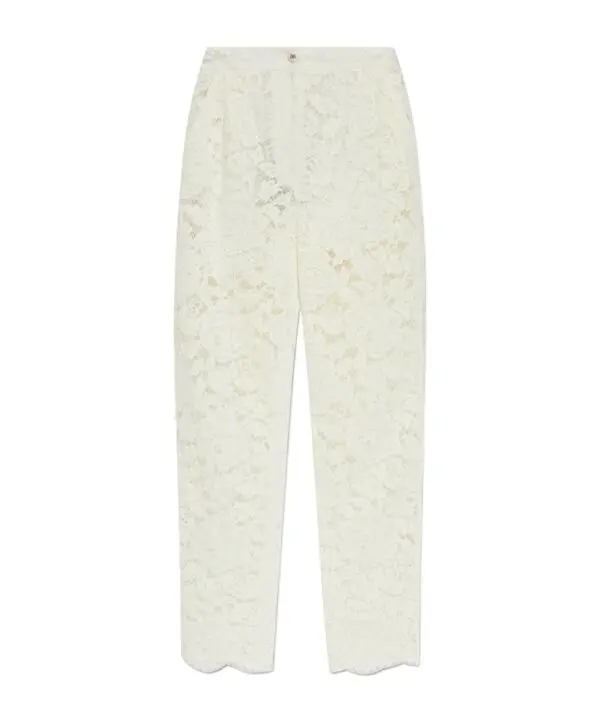 Dolce & Gabbana Floral Lace Tailored Pants