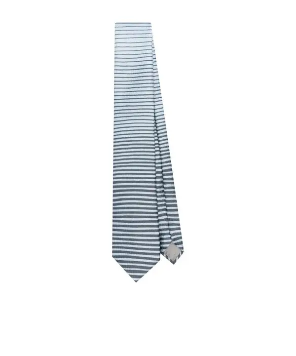 Giorgio Armani Striped Tie - Blue
