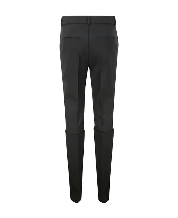 Sportmax High Waist Straight Leg Trousers With Belt Ring