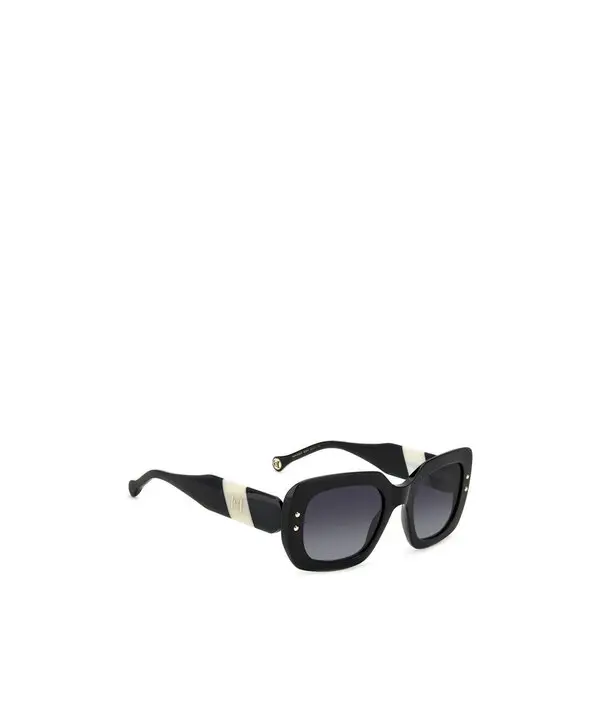 Carolina Herrera Square Frame Full Rim Sunglasses - Black