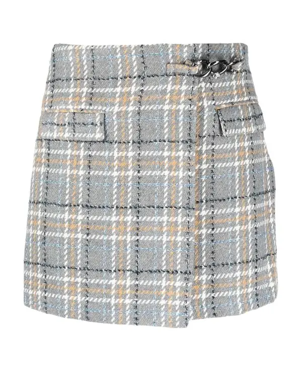 Liu Jo Bouclé Checked Mini Skirt