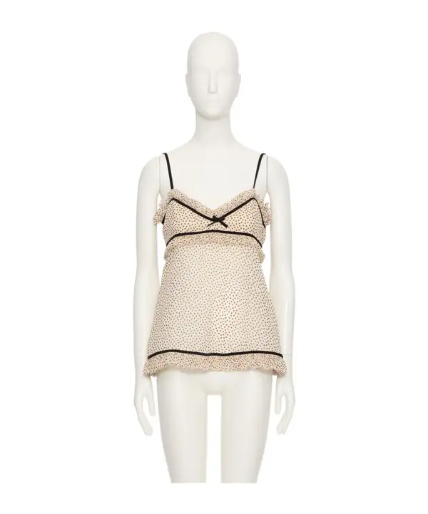 Valentino Garavani Polka Dot Camisole - White