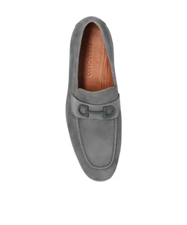 FERRAGAMO Touch Slip-on Flat Loafers - Grey