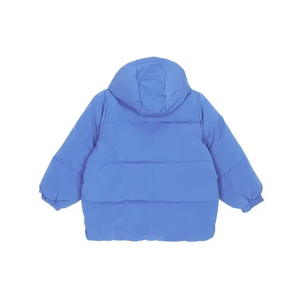 MINI RODINI Long-sleeved Padded Jacket With Detachable Hood - Blue