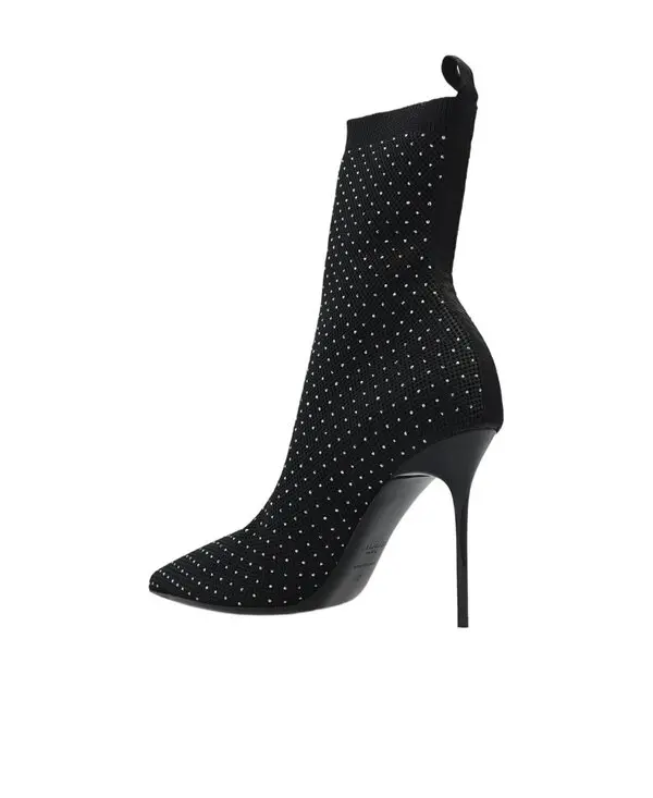 Balmain Skye Crystal Embellished Sock Ankle Boots