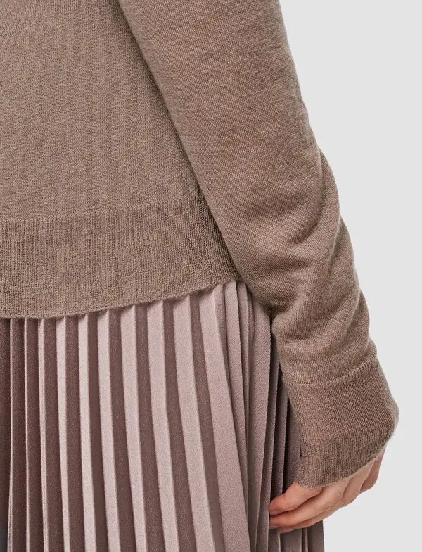JOSEPH Cashmere Crew-neck Top - Brown