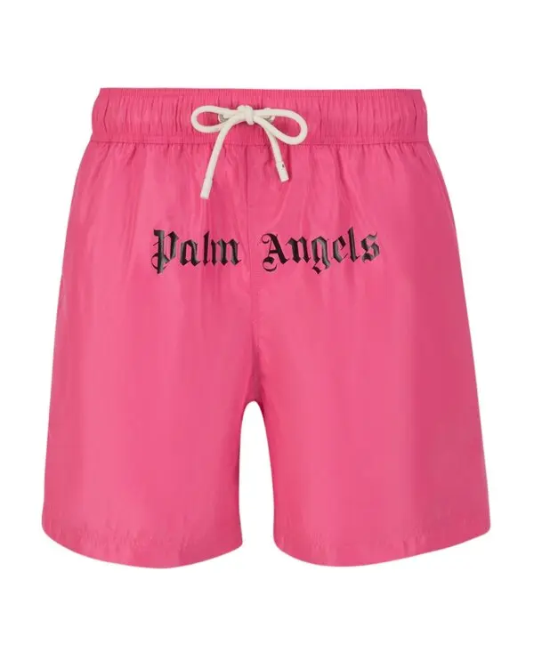 Palm Angels Logo Print Swim Shorts - Pink