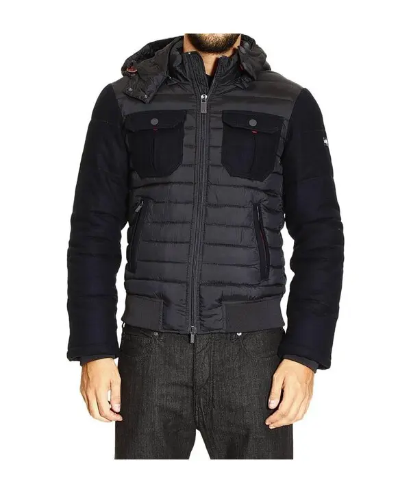 Emporio Armani Padded Logo Casual Jacket With Hood