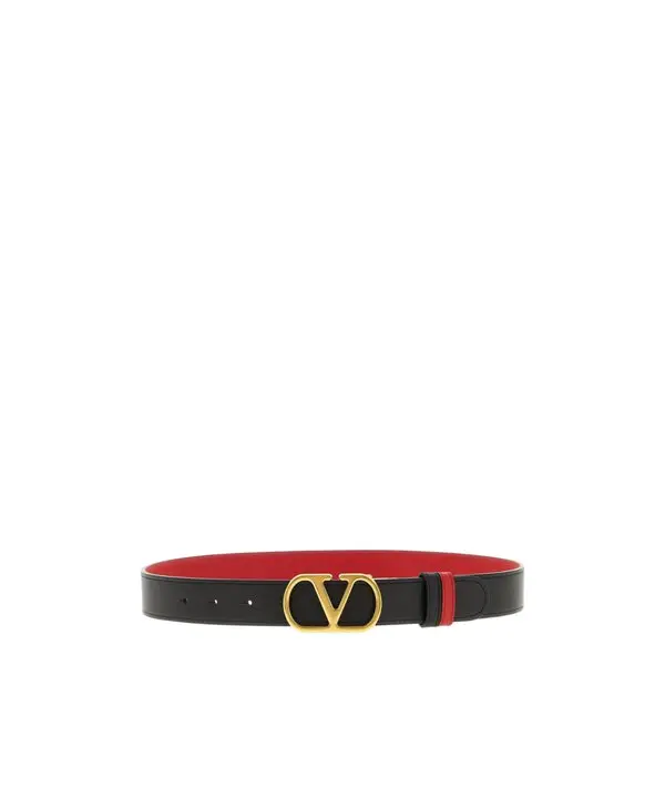 Valentino Garavani Vlogo Signature Reversible Belt - Black