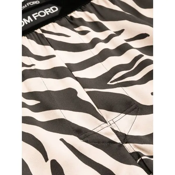 TOM FORD Logo Waistband Zebra Printed Boxers - Multicolor